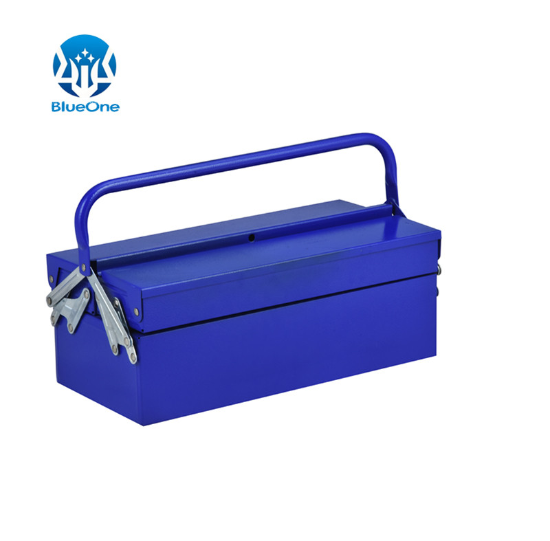 Portable Three Trays Cantilever Metal Tool Box For Storage Tool Sets